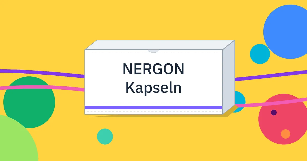 Symbolbild: Packung mit der Aufschrift NERGON Kapseln (PZN 12358787) – Verfügbarkeit und Bezug in Apotheken in Frankfurt am Main