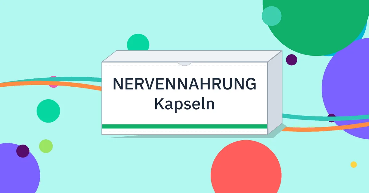 Symbolbild: Packung mit der Aufschrift NERVENNAHRUNG Kapseln (PZN 19792386) – Verfügbarkeit und Bezug in Apotheken in Frankfurt am Main