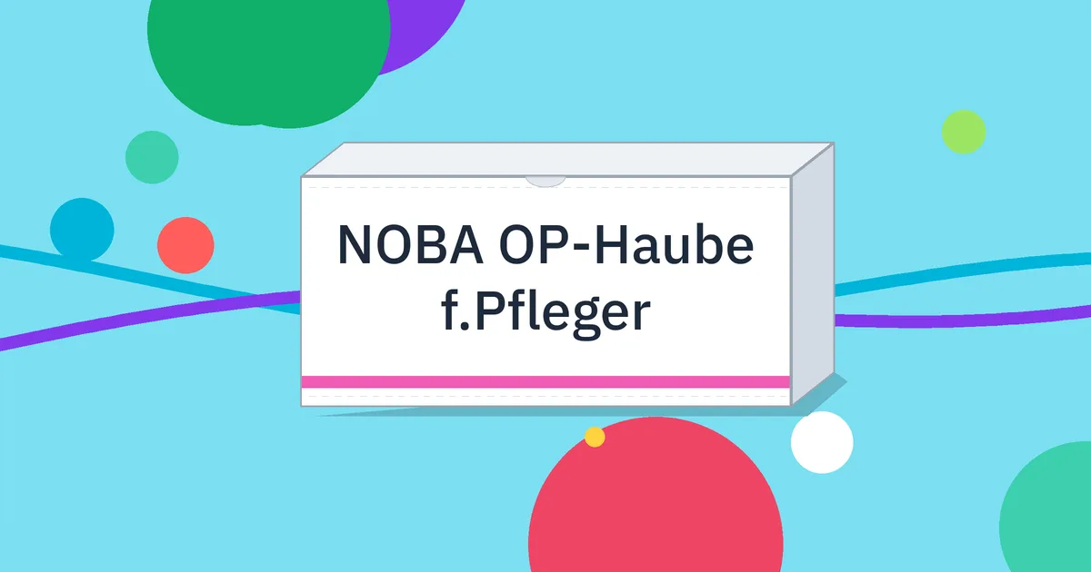 Symbolbild: Packung mit der Aufschrift NOBA OP-Haube f.Pfleger (PZN 00032891) – Verfügbarkeit und Bezug in Apotheken in Frankfurt am Main