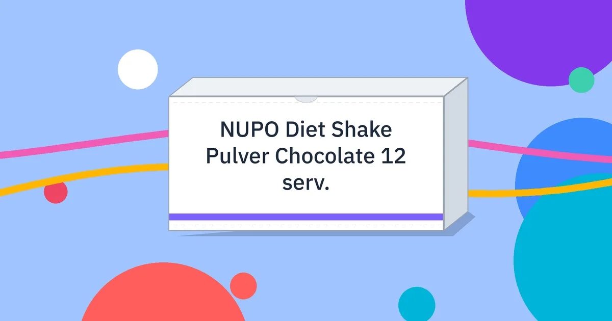 Symbolbild: Packung mit der Aufschrift NUPO Diet Shake Pulver Chocolate 12 serv. (PZN 20894991) – Verfügbarkeit und Bezug in Apotheken in Frankfurt am Main