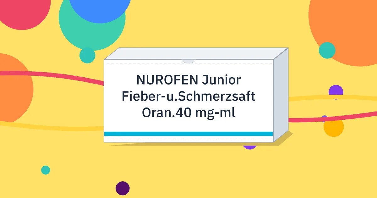 Symbolbild: Packung mit der Aufschrift NUROFEN Junior Fieber-u.Schmerzsaft Oran.40 mg-ml (PZN 16536808) – Verfügbarkeit und Bezug in Apotheken in Frankfurt am Main