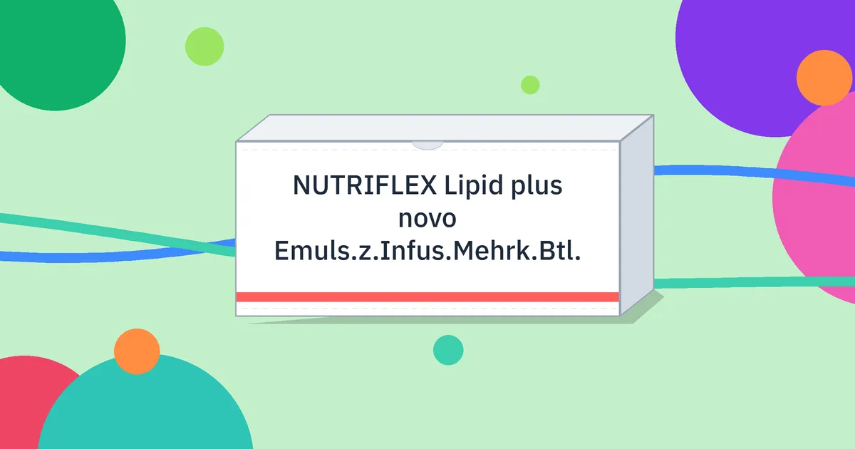 Symbolbild: Packung mit der Aufschrift NUTRIFLEX Lipid plus novo Emuls.z.Infus.Mehrk.Btl. (PZN 18116660) – Verfügbarkeit und Bezug in Apotheken in Frankfurt am Main