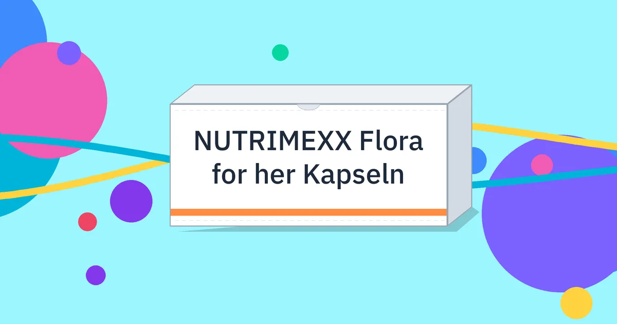 Symbolbild: Packung mit der Aufschrift NUTRIMEXX Flora for her Kapseln (PZN 17204362) – Verfügbarkeit und Bezug in Apotheken in Frankfurt am Main