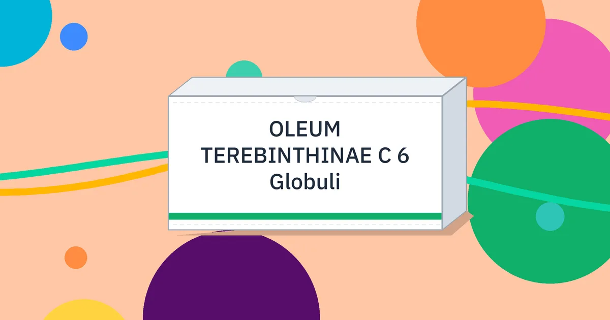 Symbolbild: Packung mit der Aufschrift OLEUM TEREBINTHINAE C 6 Globuli (PZN 19715598) – Verfügbarkeit und Bezug in Apotheken in Frankfurt am Main