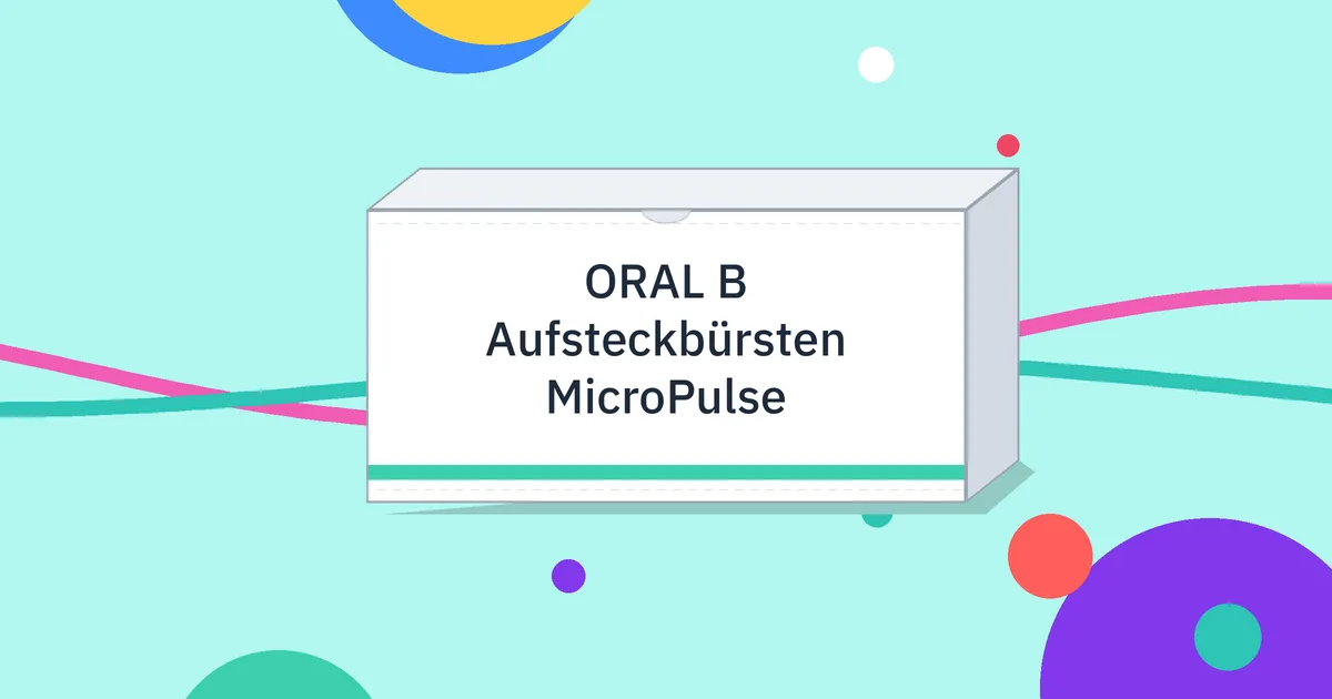 Symbolbild: Packung mit der Aufschrift ORAL B Aufsteckbürsten MicroPulse (PZN 04889393) – Verfügbarkeit und Bezug in Apotheken in Frankfurt am Main