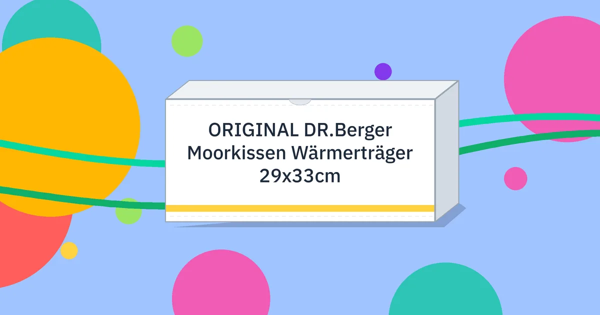 Symbolbild: Packung mit der Aufschrift ORIGINAL DR.Berger Moorkissen Wärmerträger 29x33cm (PZN 18174545) – Verfügbarkeit und Bezug in Apotheken in Frankfurt am Main