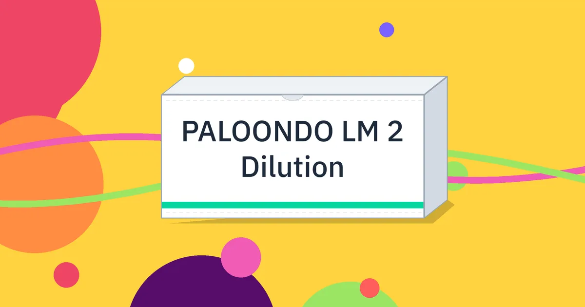 Symbolbild: Packung mit der Aufschrift PALOONDO LM 2 Dilution (PZN 13630205) – Verfügbarkeit und Bezug in Apotheken in Frankfurt am Main