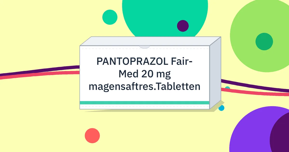 Symbolbild: Packung mit der Aufschrift PANTOPRAZOL Fair-Med 20 mg magensaftres.Tabletten (PZN 14214621) – Verfügbarkeit und Bezug in Apotheken in Frankfurt am Main