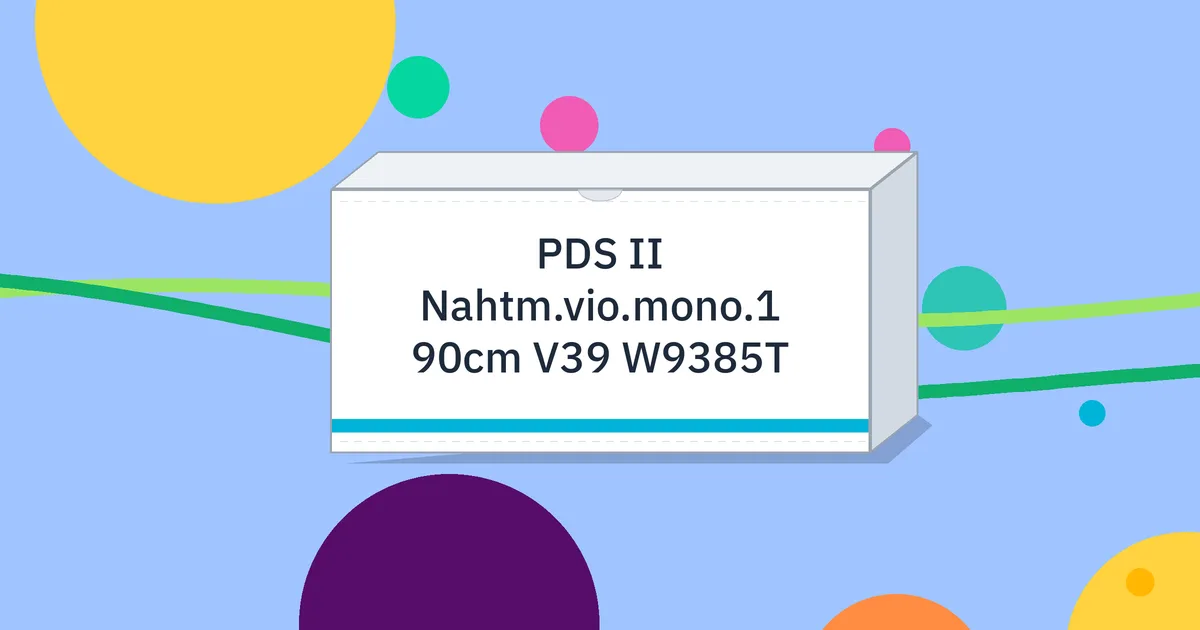 Symbolbild: Packung mit der Aufschrift PDS II Nahtm.vio.mono.1 90cm V39 W9385T (PZN 20911258) – Verfügbarkeit und Bezug in Apotheken in Frankfurt am Main