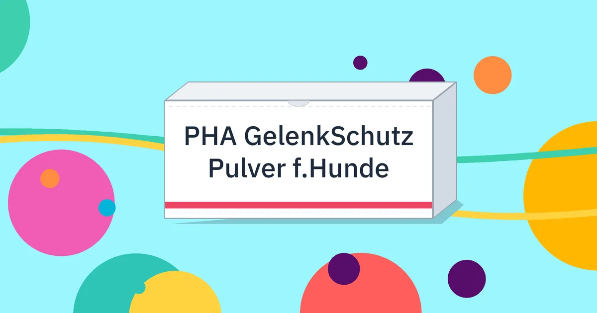 Symbolbild: Packung mit der Aufschrift PHA GelenkSchutz Pulver f.Hunde (PZN 07550212) – Verfügbarkeit und Bezug in Apotheken in Frankfurt am Main
