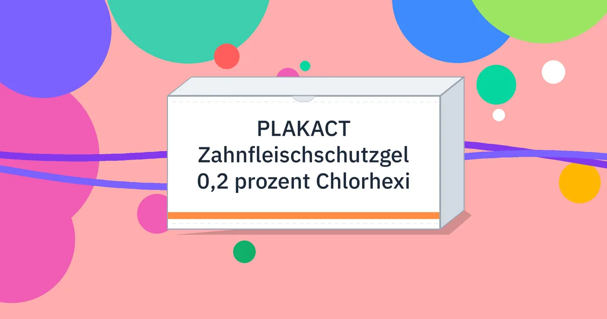 Symbolbild: Packung mit der Aufschrift PLAKACT Zahnfleischschutzgel 0,2 prozent Chlorhexi (PZN 16864984) – Verfügbarkeit und Bezug in Apotheken in Frankfurt am Main
