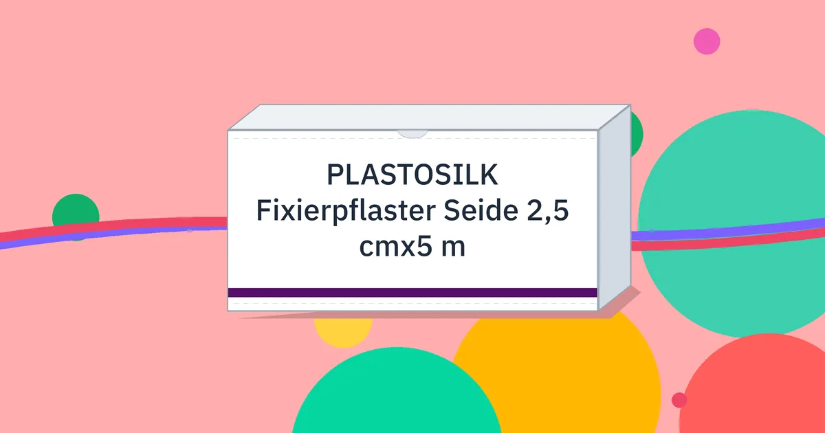Symbolbild: Packung mit der Aufschrift PLASTOSILK Fixierpflaster Seide 2,5 cmx5 m (PZN 10269223) – Verfügbarkeit und Bezug in Apotheken in Frankfurt am Main