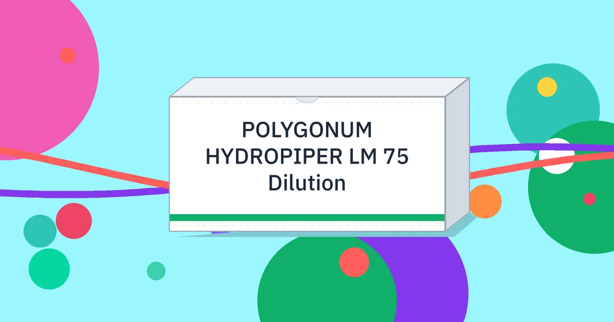 Symbolbild: Packung mit der Aufschrift POLYGONUM HYDROPIPER LM 75 Dilution (PZN 13662671) – Verfügbarkeit und Bezug in Apotheken in Frankfurt am Main