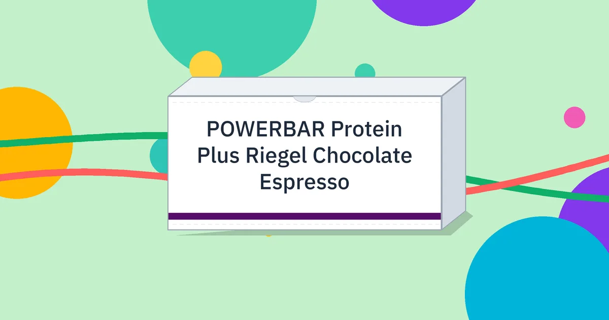 Symbolbild: Packung mit der Aufschrift POWERBAR Protein Plus Riegel Chocolate Espresso (PZN 18362554) – Verfügbarkeit und Bezug in Apotheken in Frankfurt am Main