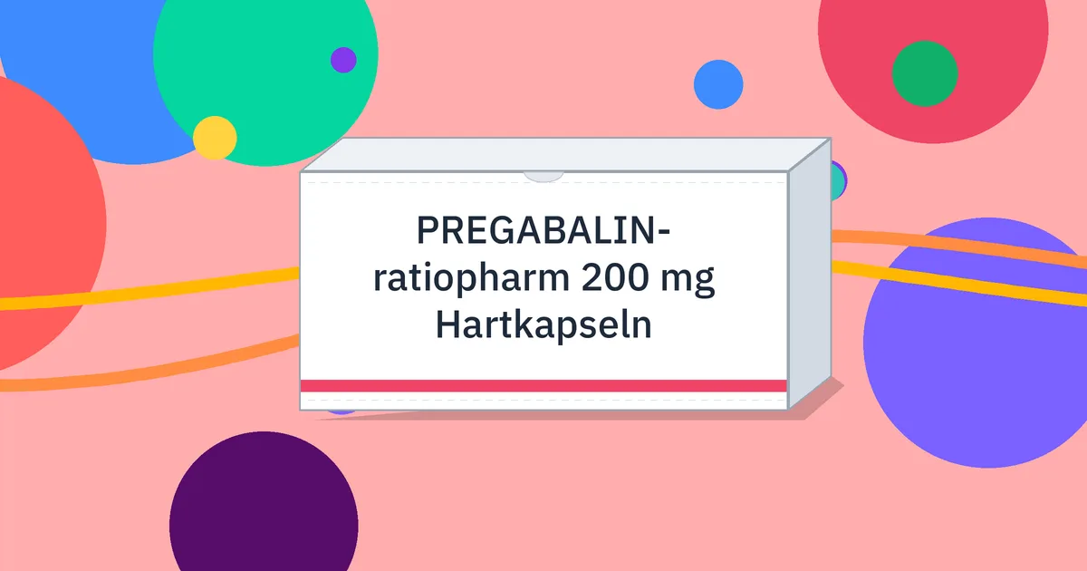 Symbolbild: Packung mit der Aufschrift PREGABALIN-ratiopharm 200 mg Hartkapseln (PZN 10328925) – Verfügbarkeit und Bezug in Apotheken in Frankfurt am Main