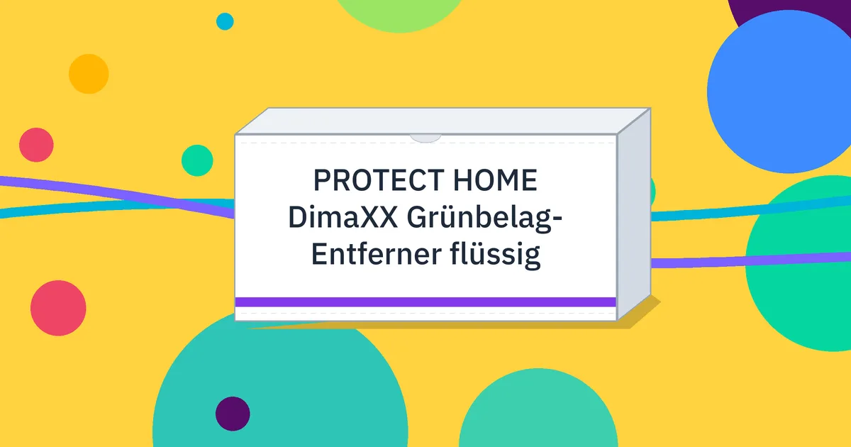 Symbolbild: Packung mit der Aufschrift PROTECT HOME DimaXX Grünbelag-Entferner flüssig (PZN 14361954) – Verfügbarkeit und Bezug in Apotheken in Frankfurt am Main