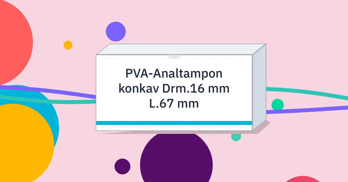 Symbolbild: Packung mit der Aufschrift PVA-Analtampon konkav Drm.16 mm L.67 mm (PZN 12551225) – Verfügbarkeit und Bezug in Apotheken in Frankfurt am Main