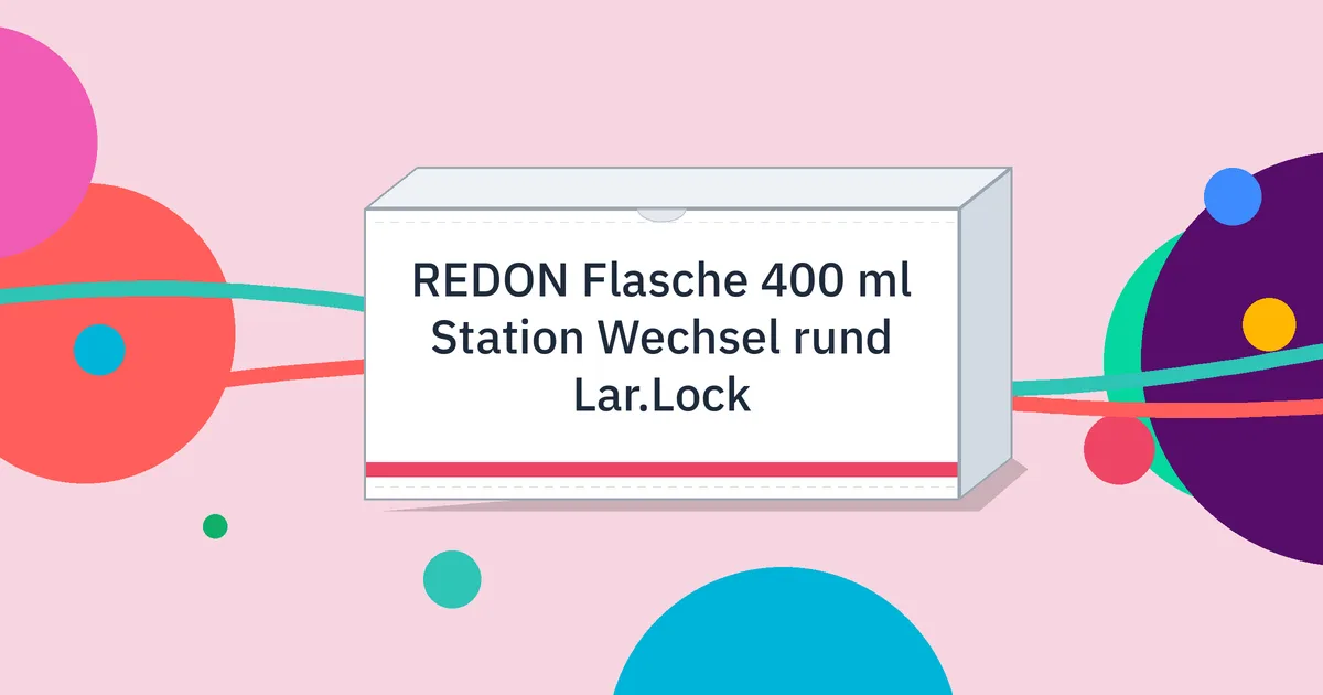 Symbolbild: Packung mit der Aufschrift REDON Flasche 400 ml Station Wechsel rund Lar.Lock (PZN 14318266) – Verfügbarkeit und Bezug in Apotheken in Frankfurt am Main