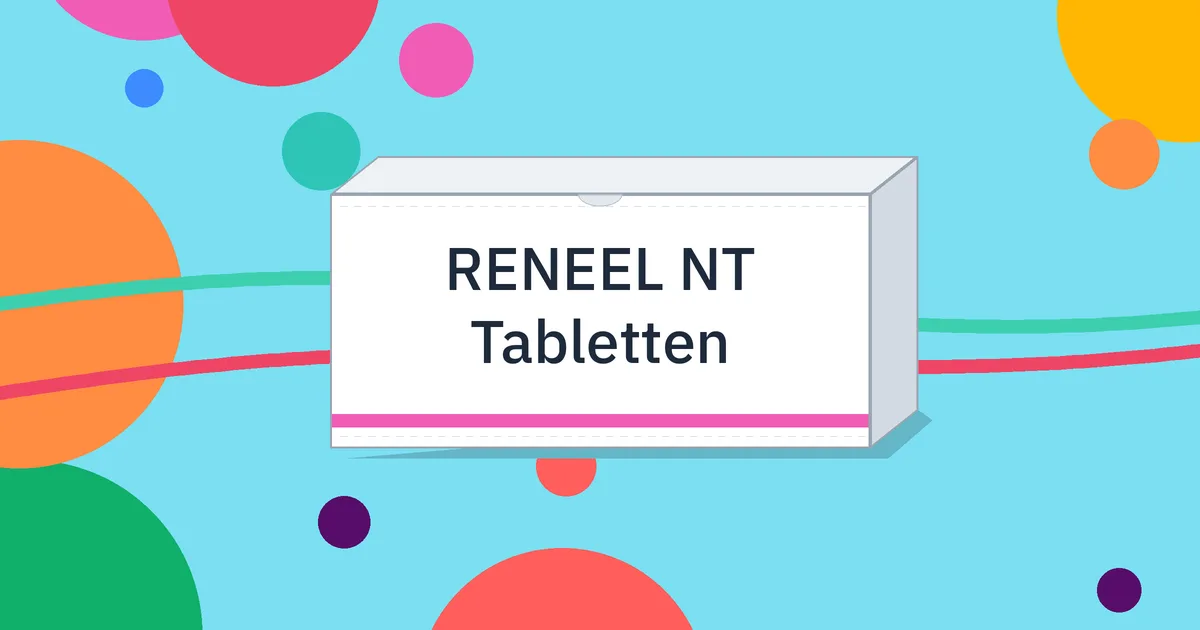 Symbolbild: Packung mit der Aufschrift RENEEL NT Tabletten (PZN 00026436) – Verfügbarkeit und Bezug in Apotheken in Frankfurt am Main