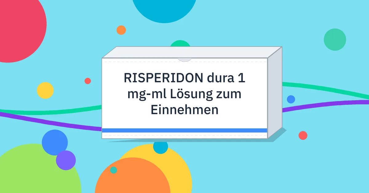 Symbolbild: Packung mit der Aufschrift RISPERIDON dura 1 mg-ml Lösung zum Einnehmen (PZN 04788309) – Verfügbarkeit und Bezug in Apotheken in Frankfurt am Main