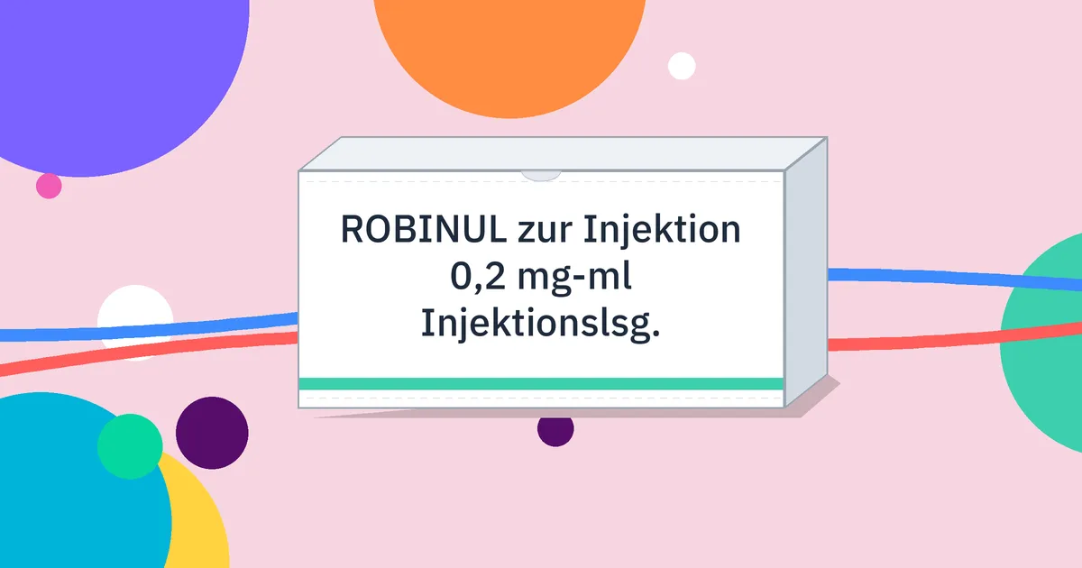 Symbolbild: Packung mit der Aufschrift ROBINUL zur Injektion 0,2 mg-ml Injektionslsg. (PZN 01894117) – Verfügbarkeit und Bezug in Apotheken in Frankfurt am Main