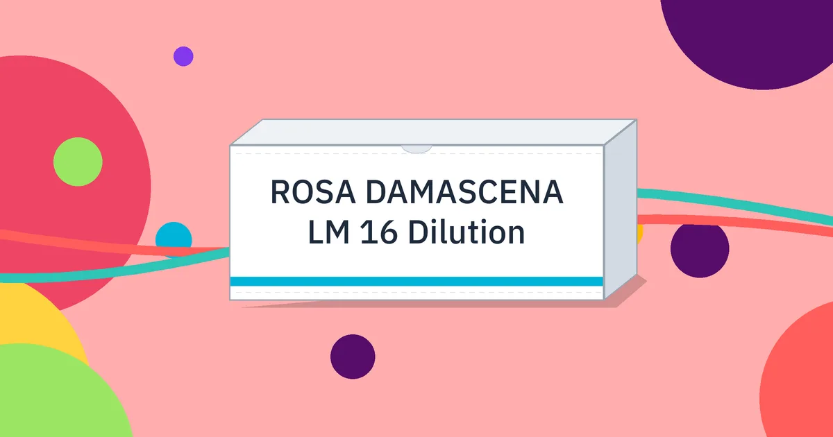 Symbolbild: Packung mit der Aufschrift ROSA DAMASCENA LM 16 Dilution (PZN 13056338) – Verfügbarkeit und Bezug in Apotheken in Frankfurt am Main