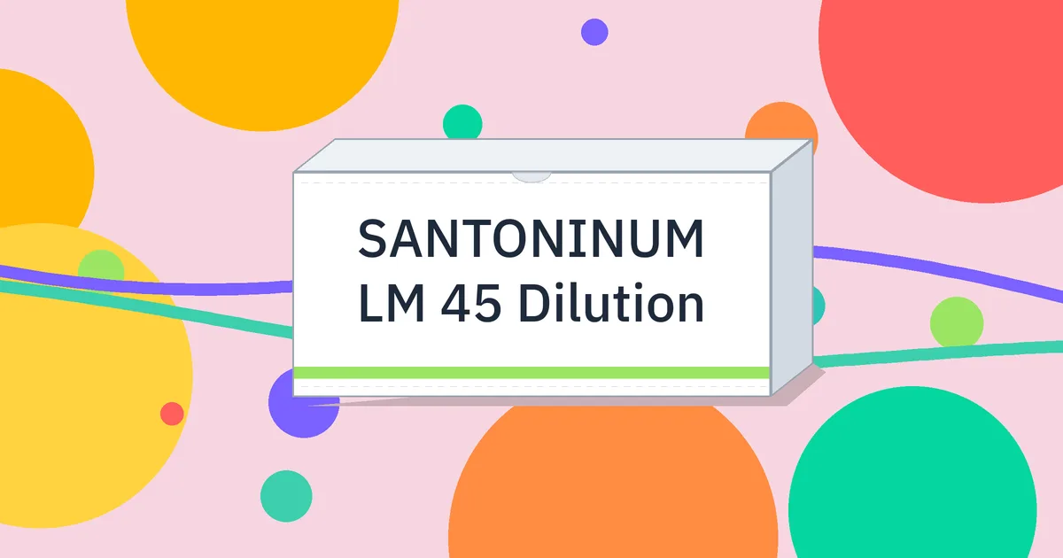 Symbolbild: Packung mit der Aufschrift SANTONINUM LM 45 Dilution (PZN 13685821) – Verfügbarkeit und Bezug in Apotheken in Frankfurt am Main