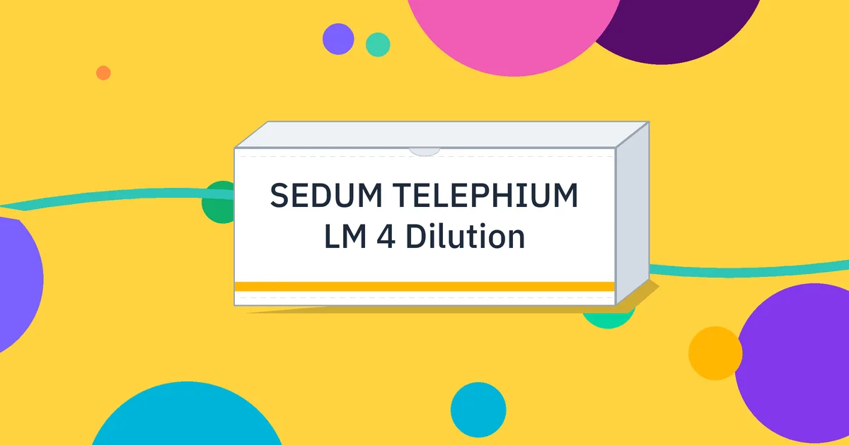 Symbolbild: Packung mit der Aufschrift SEDUM TELEPHIUM LM 4 Dilution (PZN 13693683) – Verfügbarkeit und Bezug in Apotheken in Frankfurt am Main