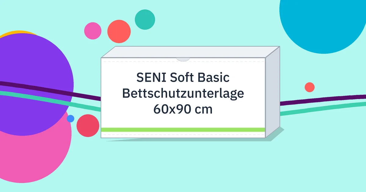 Symbolbild: Packung mit der Aufschrift SENI Soft Basic Bettschutzunterlage 60x90 cm (PZN 10090352) – Verfügbarkeit und Bezug in Apotheken in Frankfurt am Main