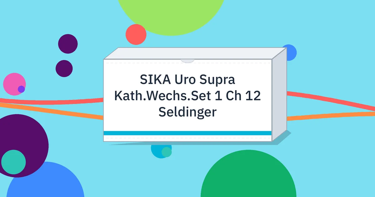 Symbolbild: Packung mit der Aufschrift SIKA Uro Supra Kath.Wechs.Set 1 Ch 12 Seldinger (PZN 03409267) – Verfügbarkeit und Bezug in Apotheken in Frankfurt am Main