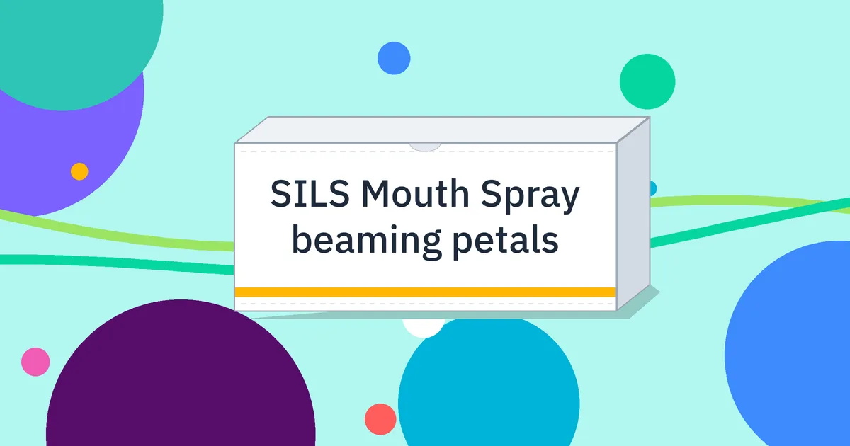 Symbolbild: Packung mit der Aufschrift SILS Mouth Spray beaming petals (PZN 18139477) – Verfügbarkeit und Bezug in Apotheken in Frankfurt am Main