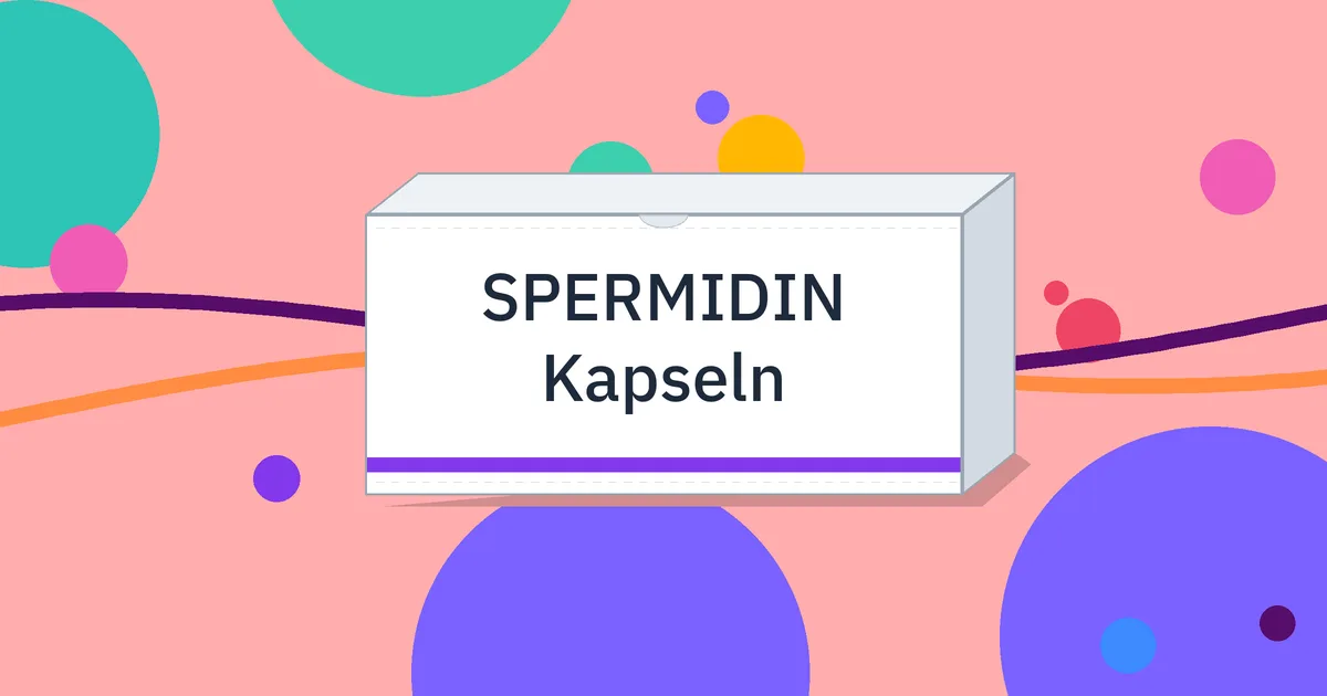 Symbolbild: Packung mit der Aufschrift SPERMIDIN Kapseln (PZN 19684171) – Verfügbarkeit und Bezug in Apotheken in Frankfurt am Main