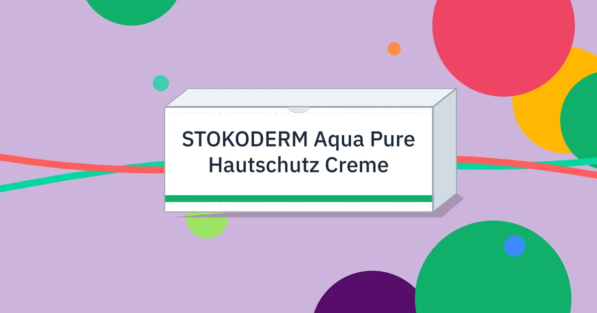 Symbolbild: Packung mit der Aufschrift STOKODERM Aqua Pure Hautschutz Creme (PZN 11032954) – Verfügbarkeit und Bezug in Apotheken in Frankfurt am Main
