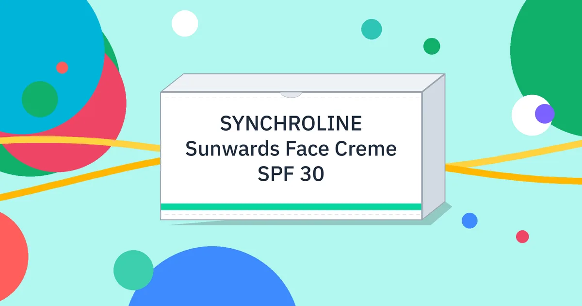Symbolbild: Packung mit der Aufschrift SYNCHROLINE Sunwards Face Creme SPF 30 (PZN 15784869) – Verfügbarkeit und Bezug in Apotheken in Frankfurt am Main