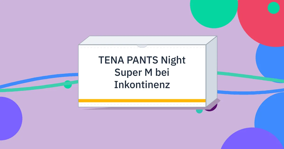 Symbolbild: Packung mit der Aufschrift TENA PANTS Night Super M bei Inkontinenz (PZN 16395124) – Verfügbarkeit und Bezug in Apotheken in Frankfurt am Main