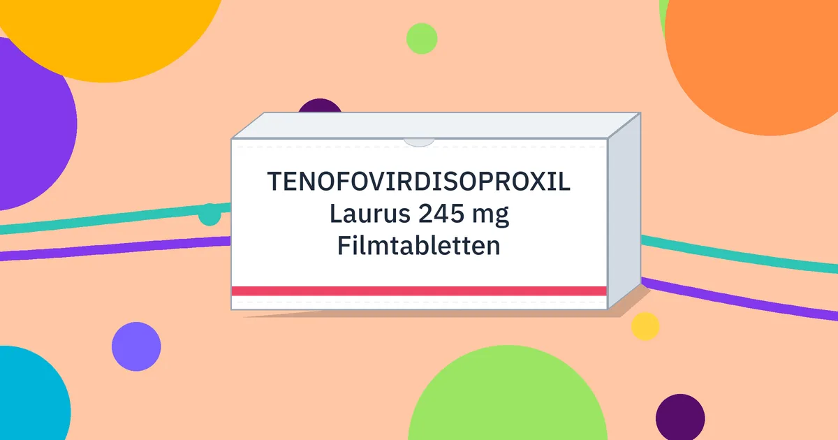 Symbolbild: Packung mit der Aufschrift TENOFOVIRDISOPROXIL Laurus 245 mg Filmtabletten (PZN 15640834) – Verfügbarkeit und Bezug in Apotheken in Frankfurt am Main