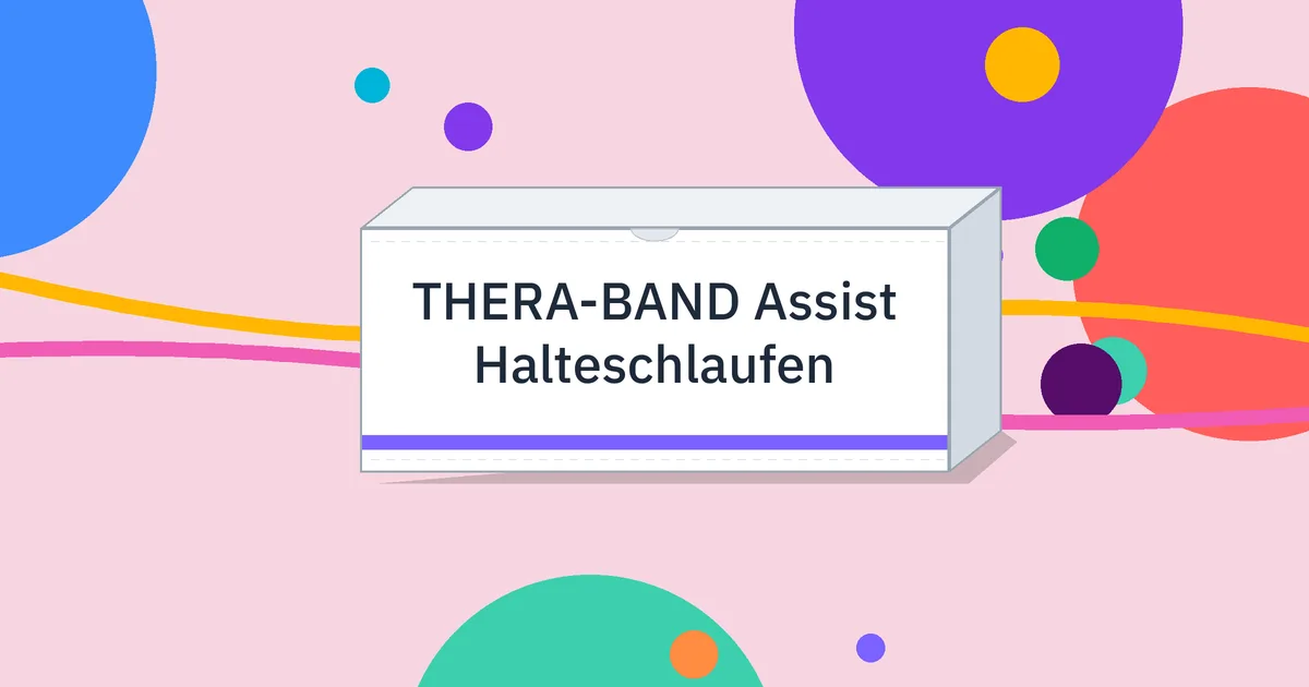 Symbolbild: Packung mit der Aufschrift THERA-BAND Assist Halteschlaufen (PZN 00226922) – Verfügbarkeit und Bezug in Apotheken in Frankfurt am Main