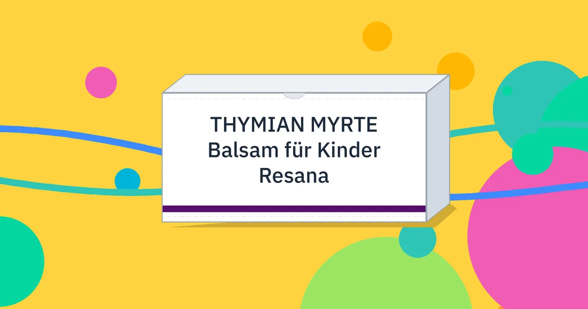 Symbolbild: Packung mit der Aufschrift THYMIAN MYRTE Balsam für Kinder Resana (PZN 13905659) – Verfügbarkeit und Bezug in Apotheken in Frankfurt am Main