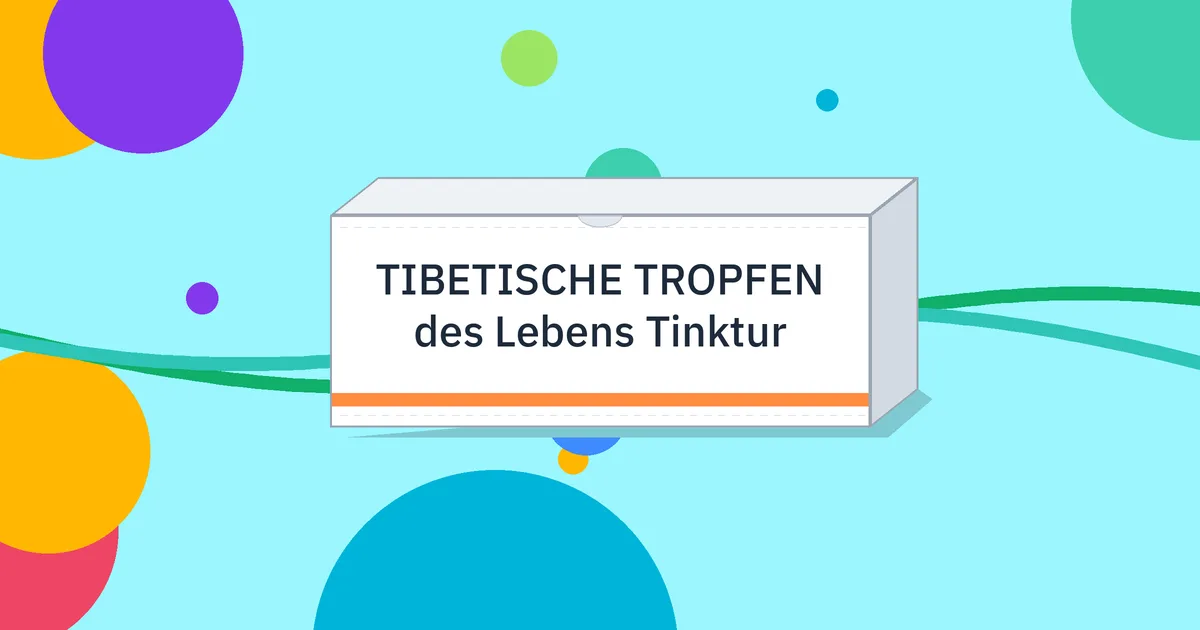 Symbolbild: Packung mit der Aufschrift TIBETISCHE TROPFEN des Lebens Tinktur (PZN 17186925) – Verfügbarkeit und Bezug in Apotheken in Frankfurt am Main