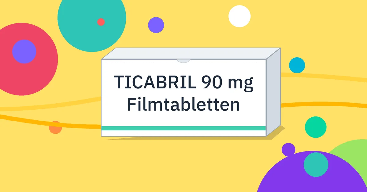 Symbolbild: Packung mit der Aufschrift TICABRIL 90 mg Filmtabletten (PZN 19831063) – Verfügbarkeit und Bezug in Apotheken in Frankfurt am Main