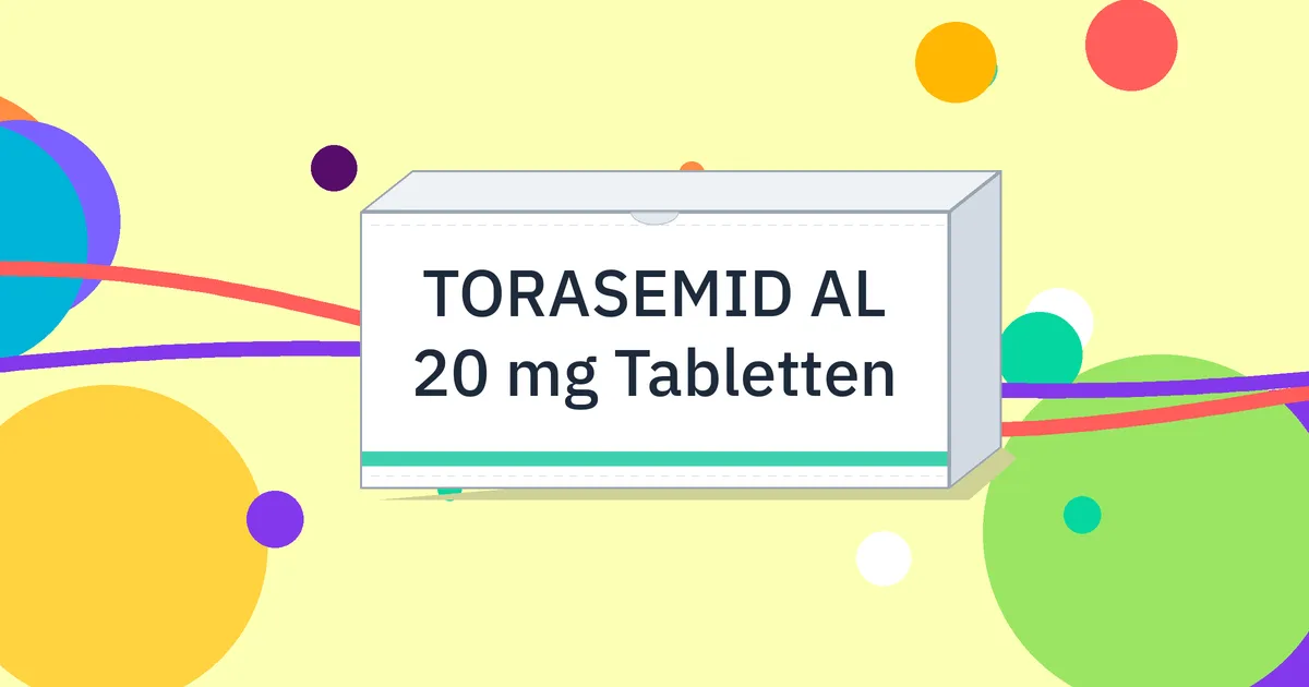 Symbolbild: Packung mit der Aufschrift TORASEMID AL 20 mg Tabletten (PZN 02198905) – Verfügbarkeit und Bezug in Apotheken in Frankfurt am Main