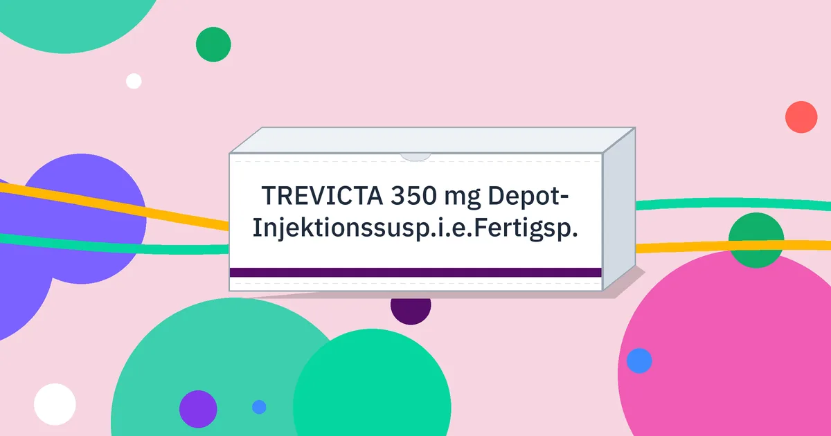 Symbolbild: Packung mit der Aufschrift TREVICTA 350 mg Depot-Injektionssusp.i.e.Fertigsp. (PZN 13416854) – Verfügbarkeit und Bezug in Apotheken in Frankfurt am Main