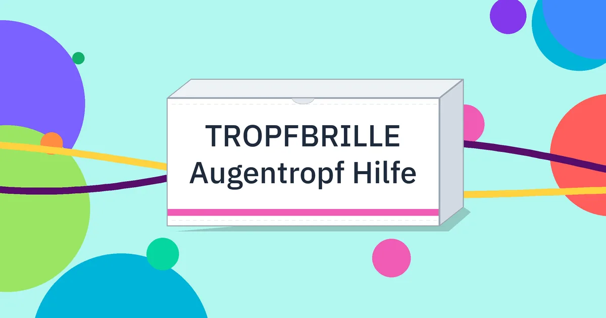 Symbolbild: Packung mit der Aufschrift TROPFBRILLE Augentropf Hilfe (PZN 18849204) – Verfügbarkeit und Bezug in Apotheken in Frankfurt am Main
