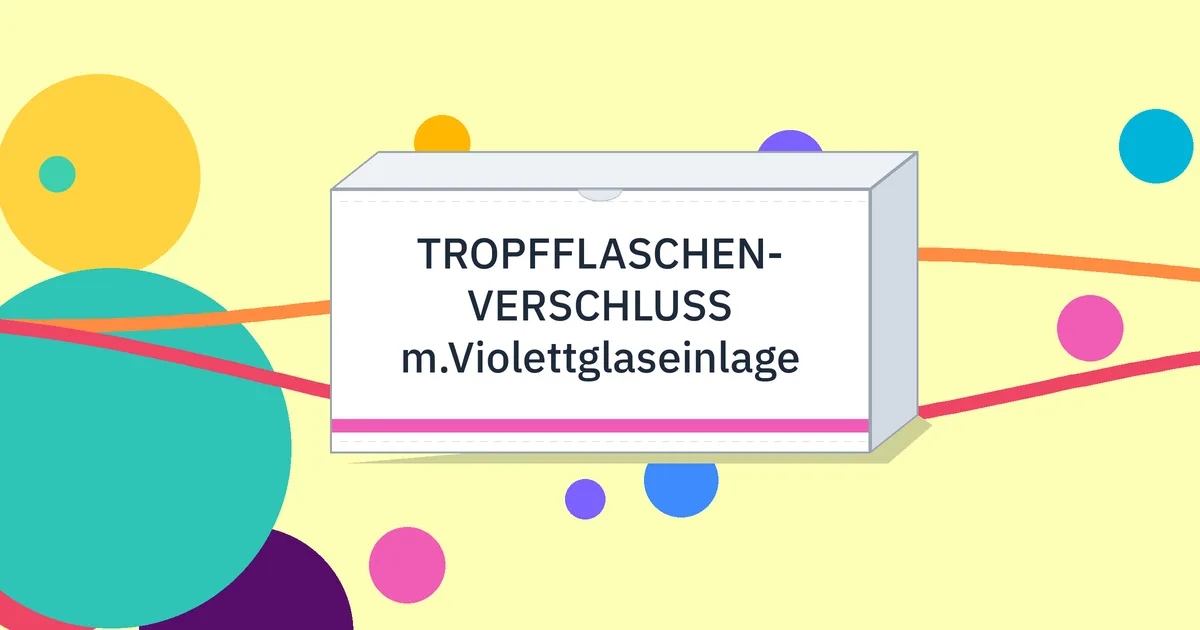 Symbolbild: Packung mit der Aufschrift TROPFFLASCHEN-VERSCHLUSS m.Violettglaseinlage (PZN 15586690) – Verfügbarkeit und Bezug in Apotheken in Frankfurt am Main
