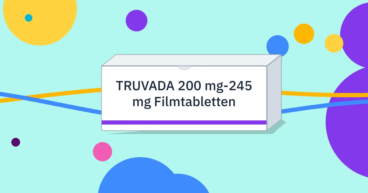 Symbolbild: Packung mit der Aufschrift TRUVADA 200 mg-245 mg Filmtabletten (PZN 12466241) – Verfügbarkeit und Bezug in Apotheken in Frankfurt am Main