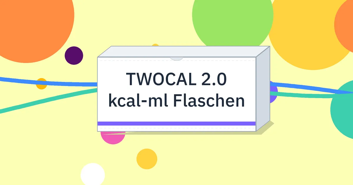 Symbolbild: Packung mit der Aufschrift TWOCAL 2.0 kcal-ml Flaschen (PZN 17885161) – Verfügbarkeit und Bezug in Apotheken in Frankfurt am Main