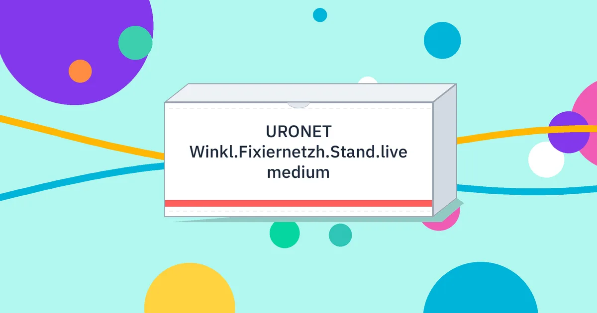 Symbolbild: Packung mit der Aufschrift URONET Winkl.Fixiernetzh.Stand.live medium (PZN 08587826) – Verfügbarkeit und Bezug in Apotheken in Frankfurt am Main