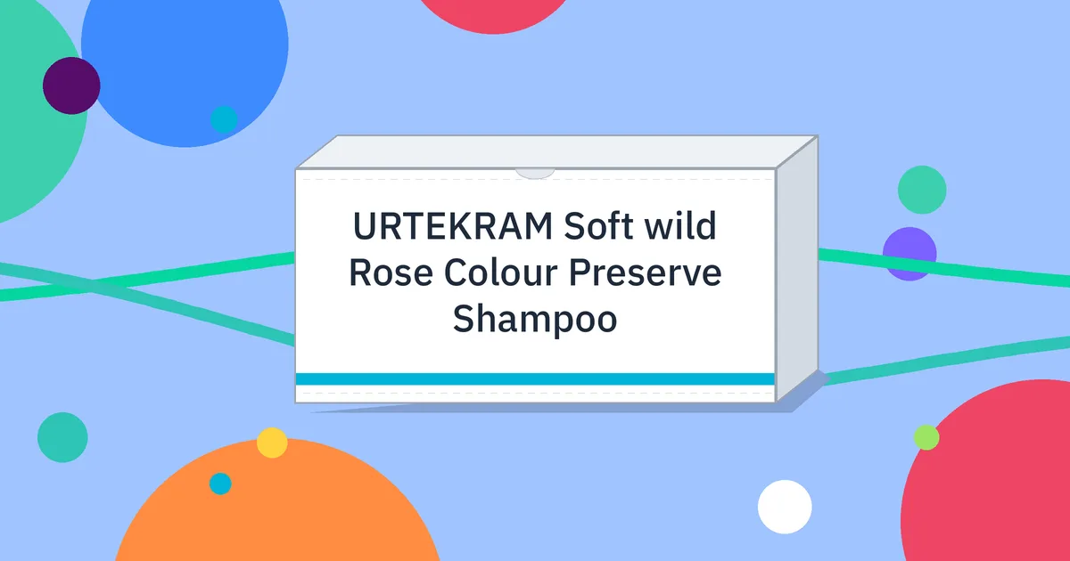 Symbolbild: Packung mit der Aufschrift URTEKRAM Soft wild Rose Colour Preserve Shampoo (PZN 19478106) – Verfügbarkeit und Bezug in Apotheken in Frankfurt am Main