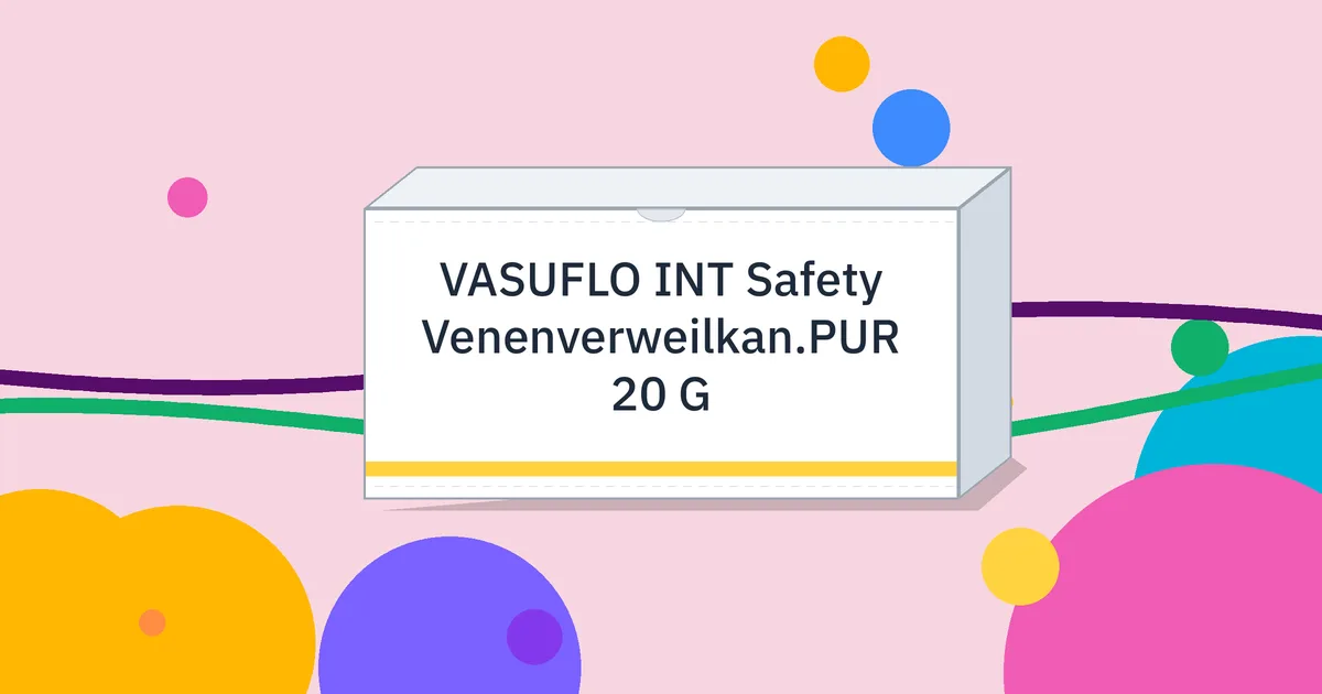 Symbolbild: Packung mit der Aufschrift VASUFLO INT Safety Venenverweilkan.PUR 20 G (PZN 18044618) – Verfügbarkeit und Bezug in Apotheken in Frankfurt am Main