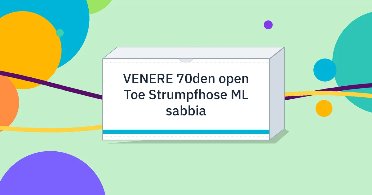 Symbolbild: Packung mit der Aufschrift VENERE 70den open Toe Strumpfhose ML sabbia (PZN 16174179) – Verfügbarkeit und Bezug in Apotheken in Frankfurt am Main